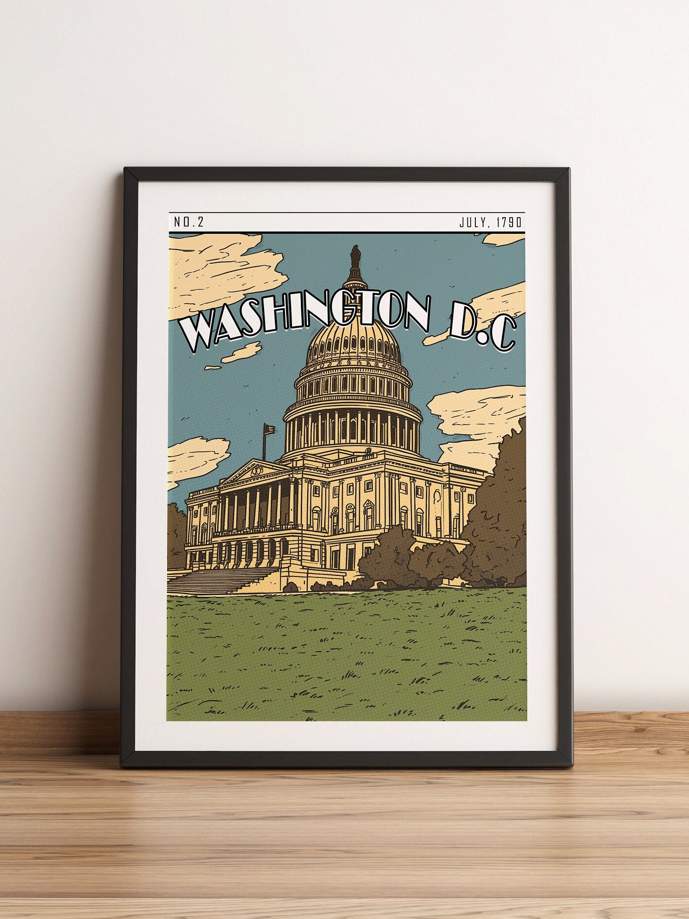 Capitol Building Poster, Washington DC Wall Art, Capitol Building Print ...