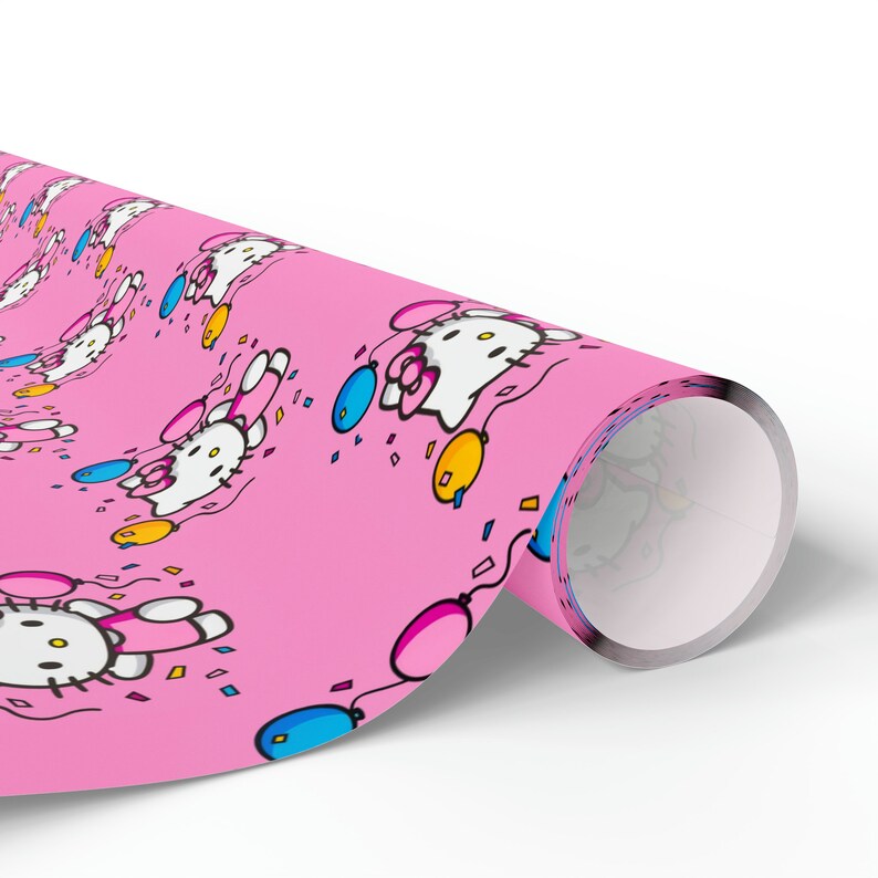 Birthday Hello Kitty Wrapping Paper | Sanrio-inspired Gift Wrap | Bold ...
