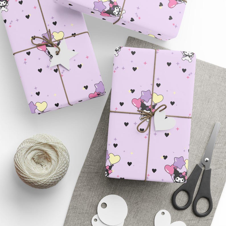 Kuromi Birthday Wrapping Paper | Sanrio-inspired Gift Wrap | Kawaii ...