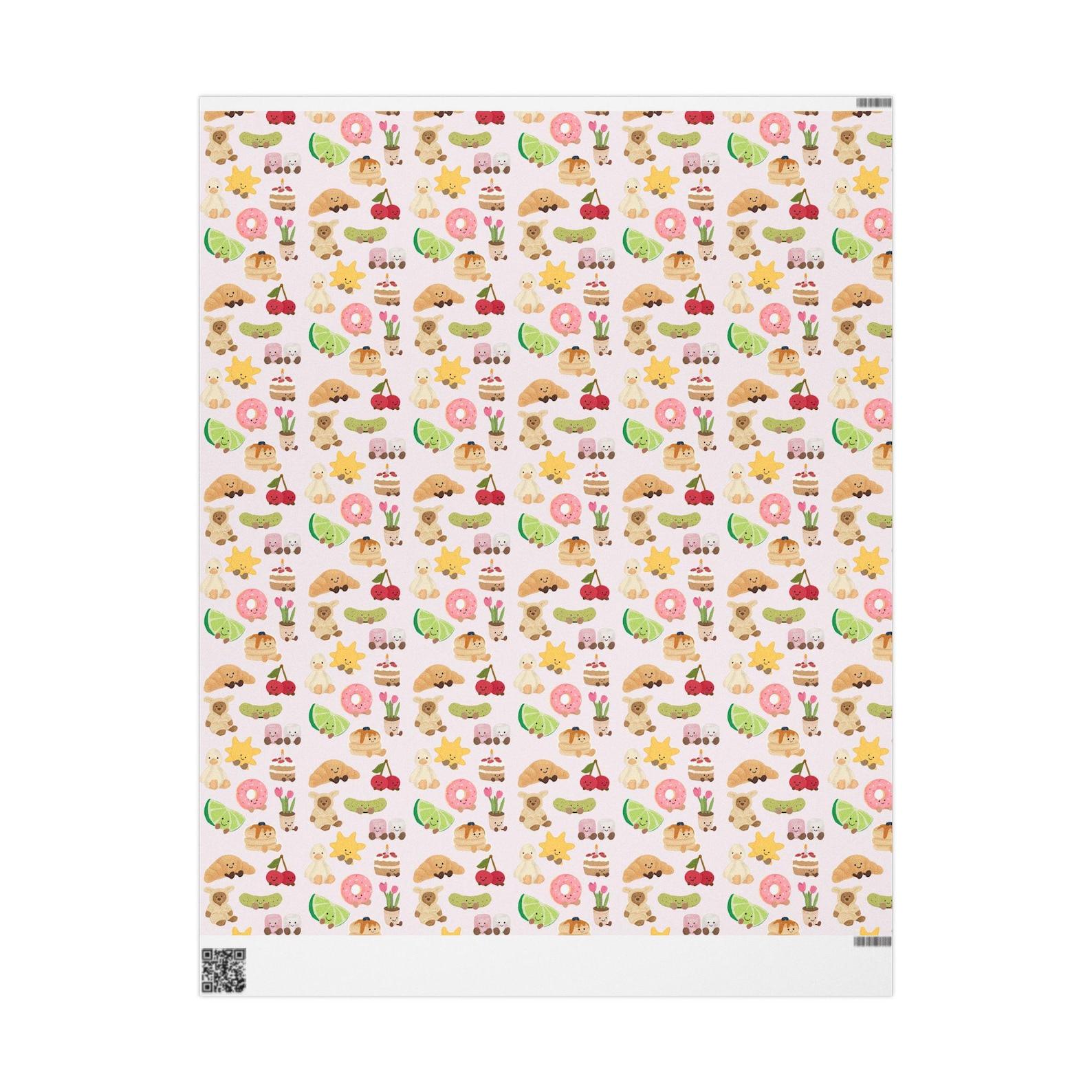 Jellycat Kawaii Wrapping Paper | Cute Cartoon Gift Wrap | Croissant ...