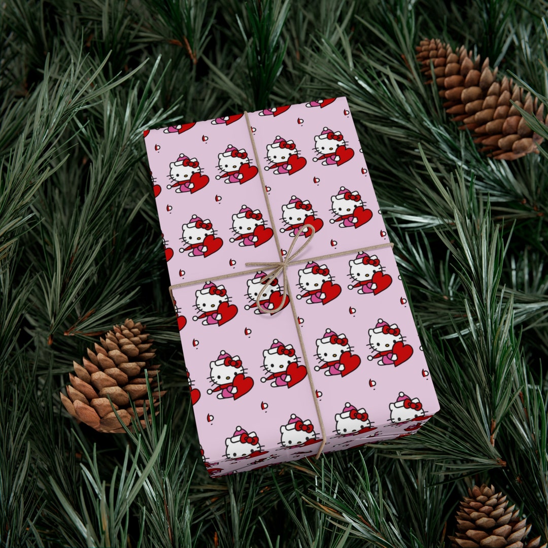 Christmas Pink Hello Kitty Wrapping Paper - Etsy