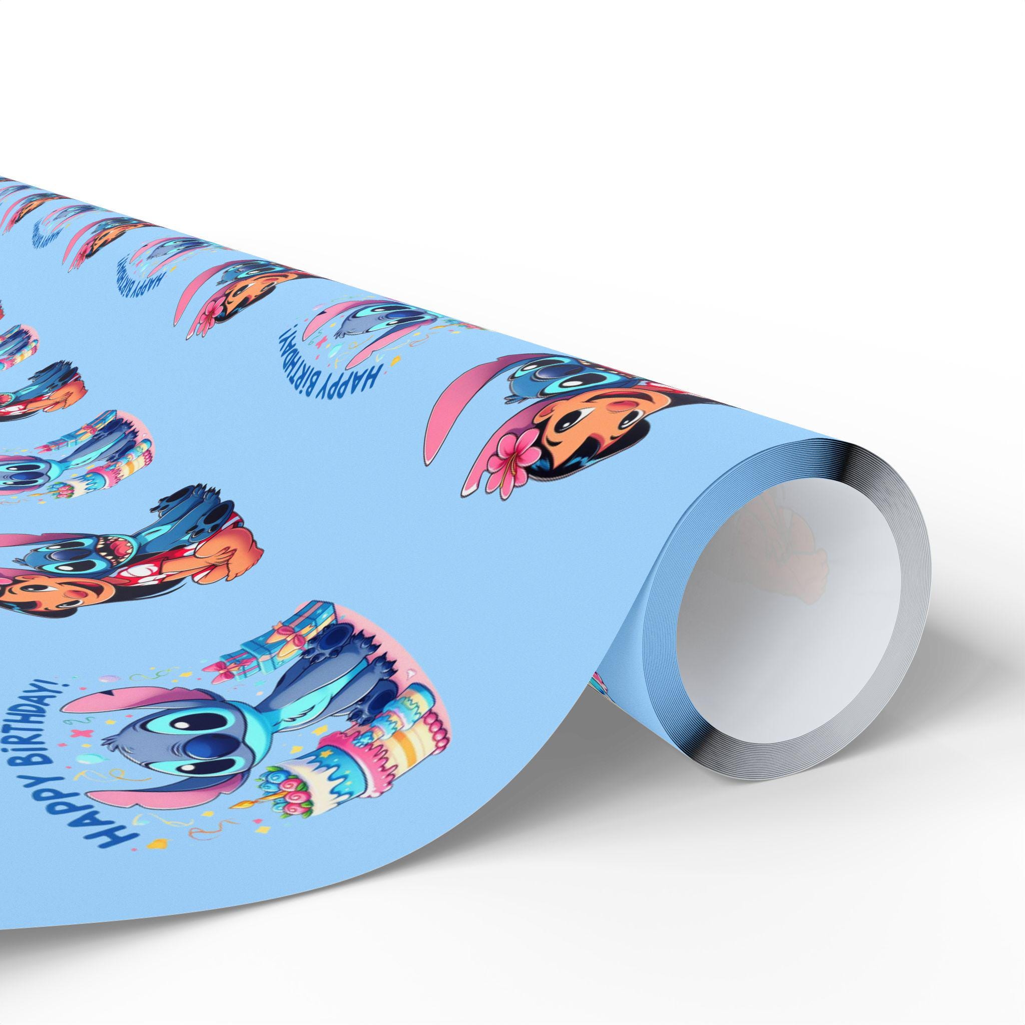 Lilo & Stitch Birthday Wrapping Paper | Disney Tropical Gift Wrap - Etsy