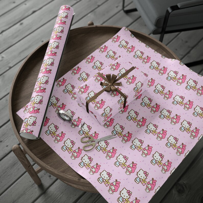 My Mel & Hello Kitty Birthday Wrapping Paper - Etsy