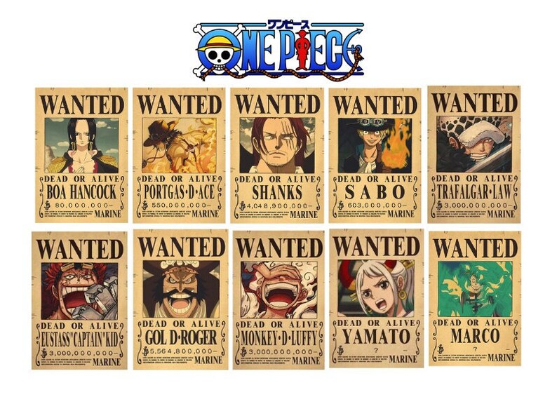 Cartel de recompensa de One Piece Luffy quería cartel de recompensa ...