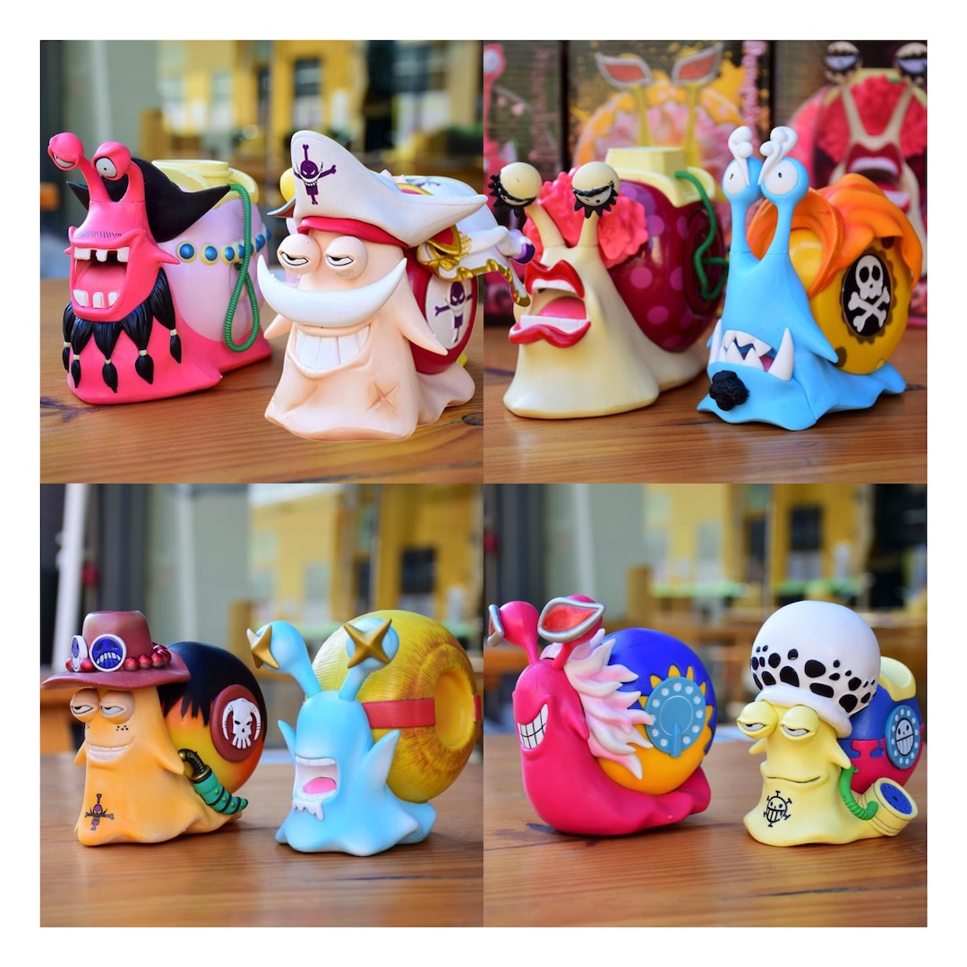 One Piece Transponder Snail Figure, Anime Toy Figurine Monkey D. Luffy ...