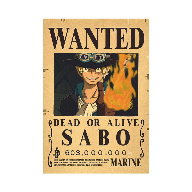 One Piece Bounty Poster Luffy Wanted Bounty Poster Shanks Sabo Ace One ...