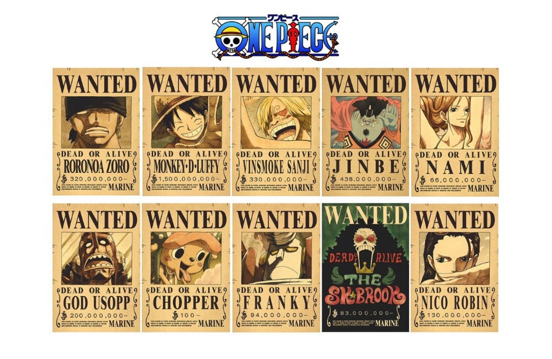 One Piece Wanted Poster Straw Hat Pirates