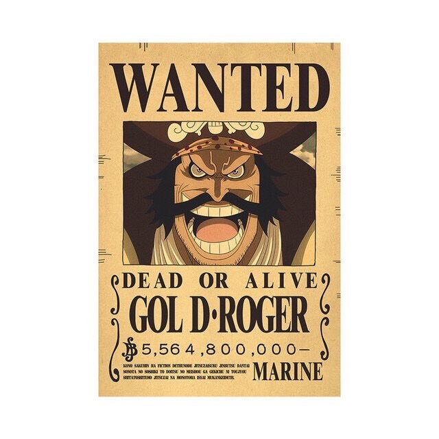 One Piece Bounty Poster Luffy Wanted Bounty Poster Shanks Sabo Ace One ...