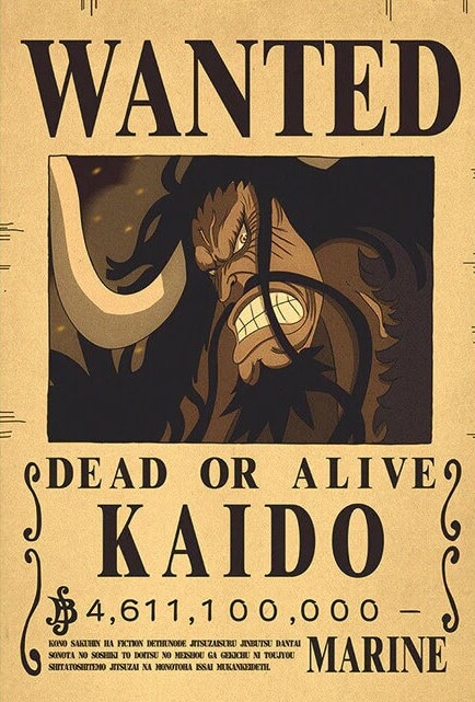 One Piece Villians Bounty Posters Anime Wanted Posters Blackbeard ...