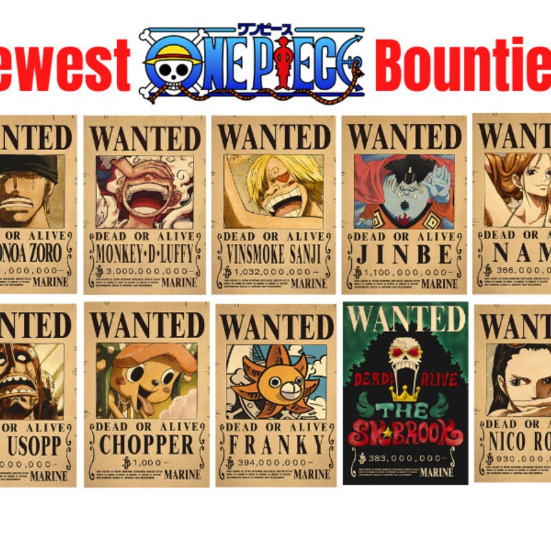 Luffy Bounty Poster - Etsy