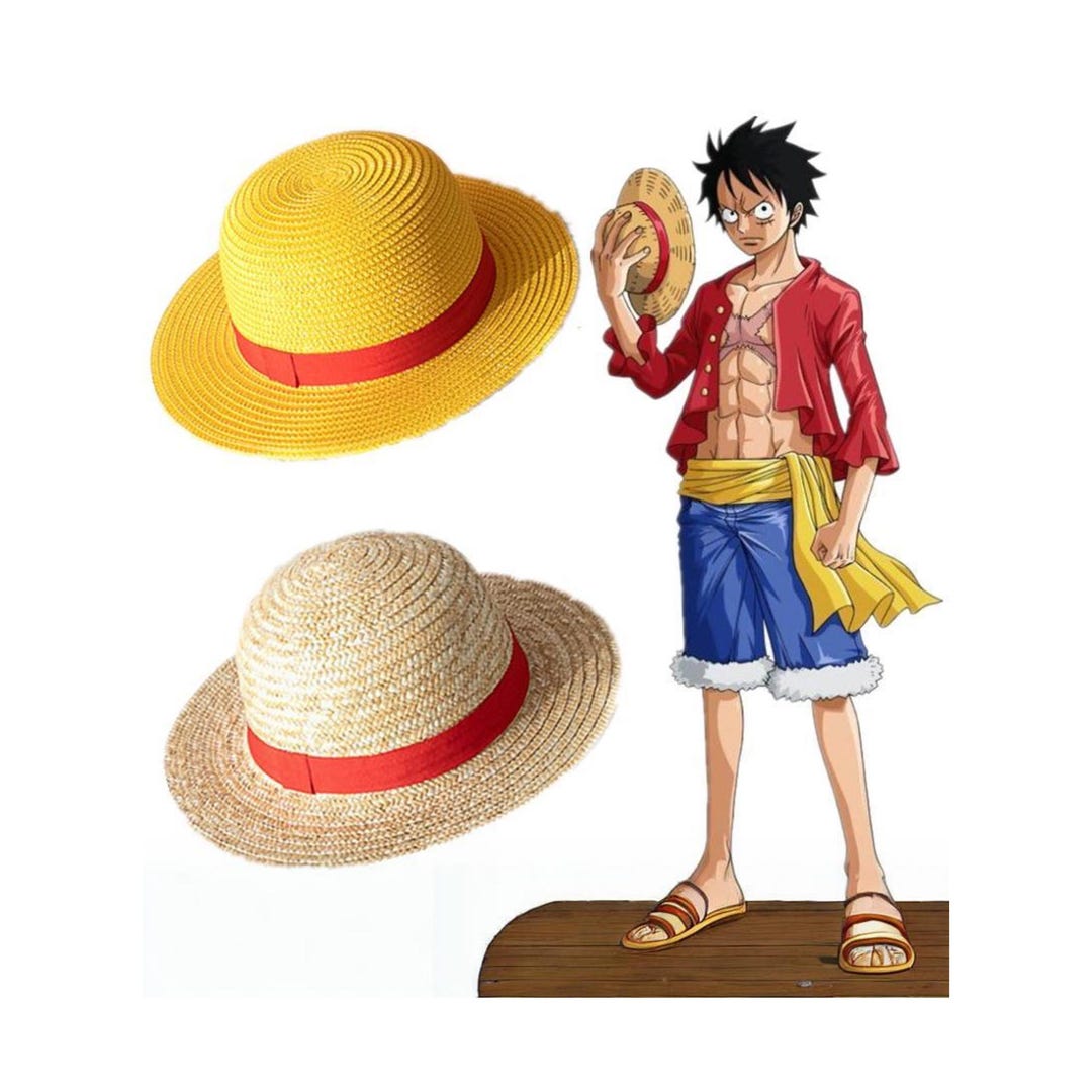 Monkey D. Luffy Straw Hat One Piece Anime Cosplay Cap Costume Accessory ...