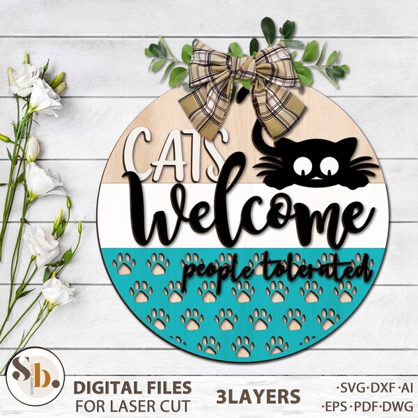 Cat Welcome Sign - Etsy