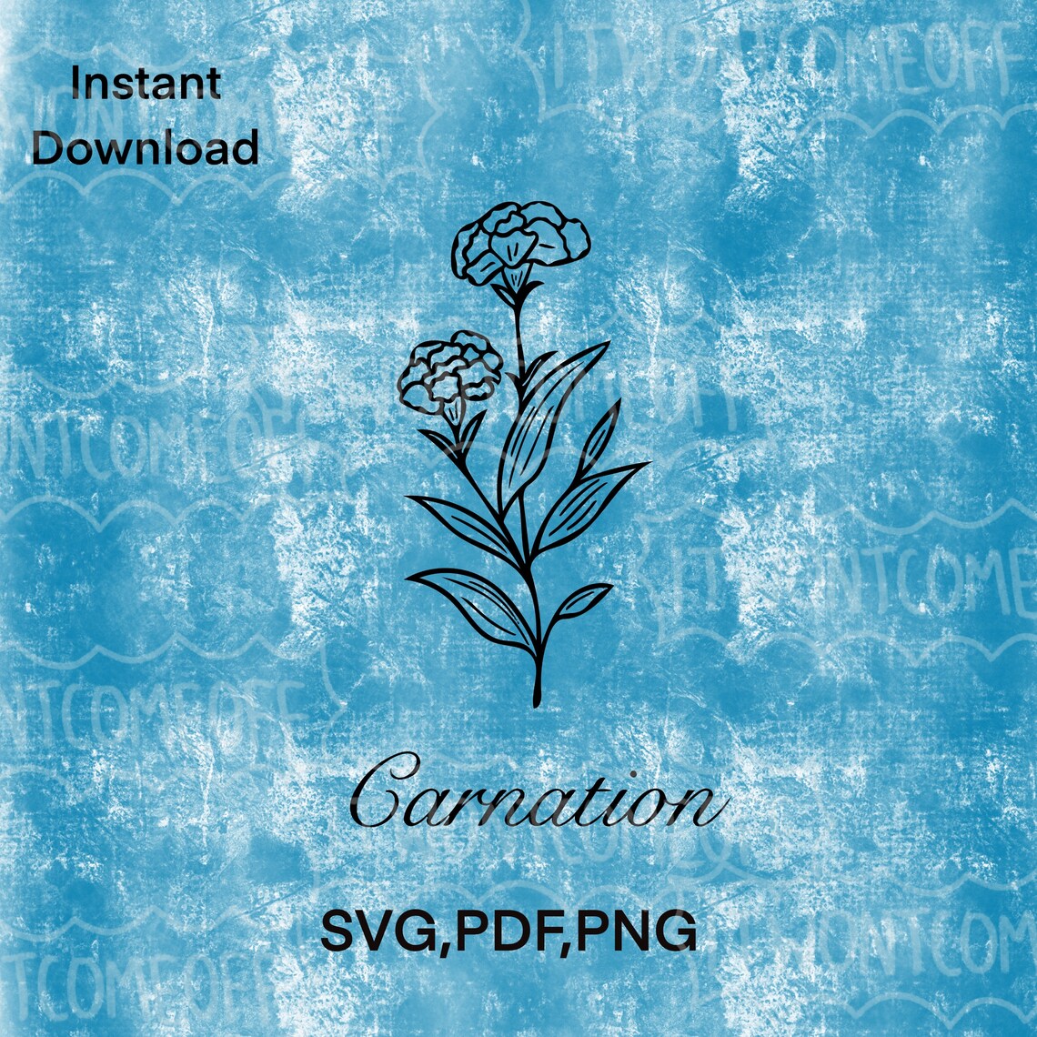 Carnation SVG : Carnation Flower SVG Birth Flower Clipart - Etsy