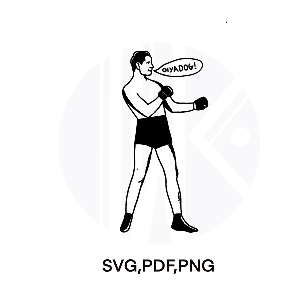 Hand Drawn Funny Svg Design Boxer Svg Instant Download | Car Sticker ...