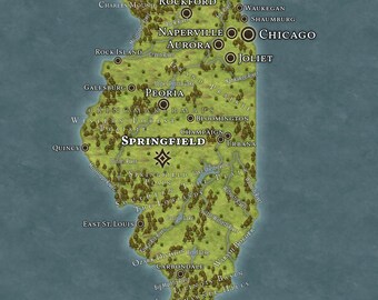 Dnd Texas Map US State Real Life - Etsy