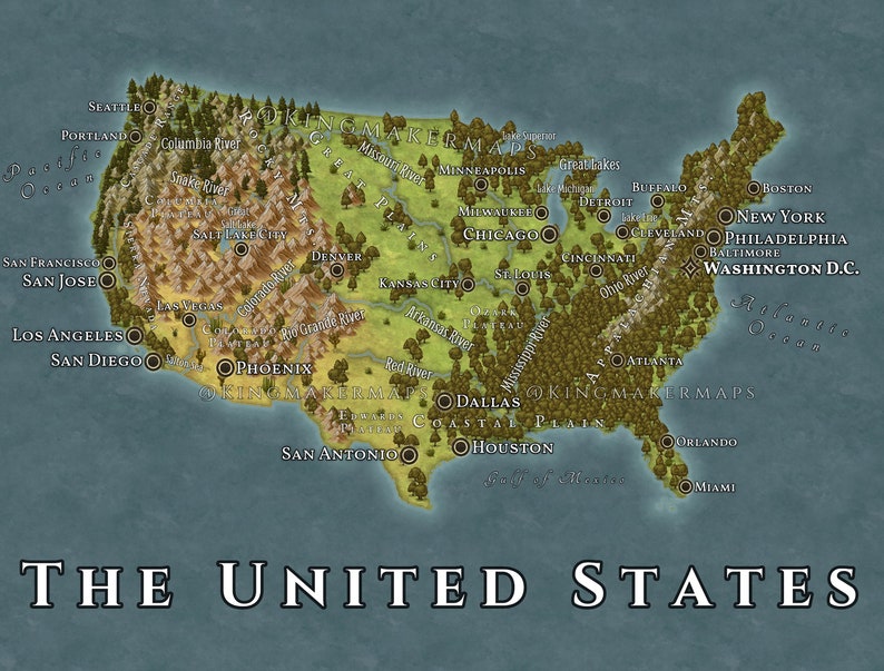 Custom Fantasy Map: Towns, Cities, Countries, Regions! A Personalized ...