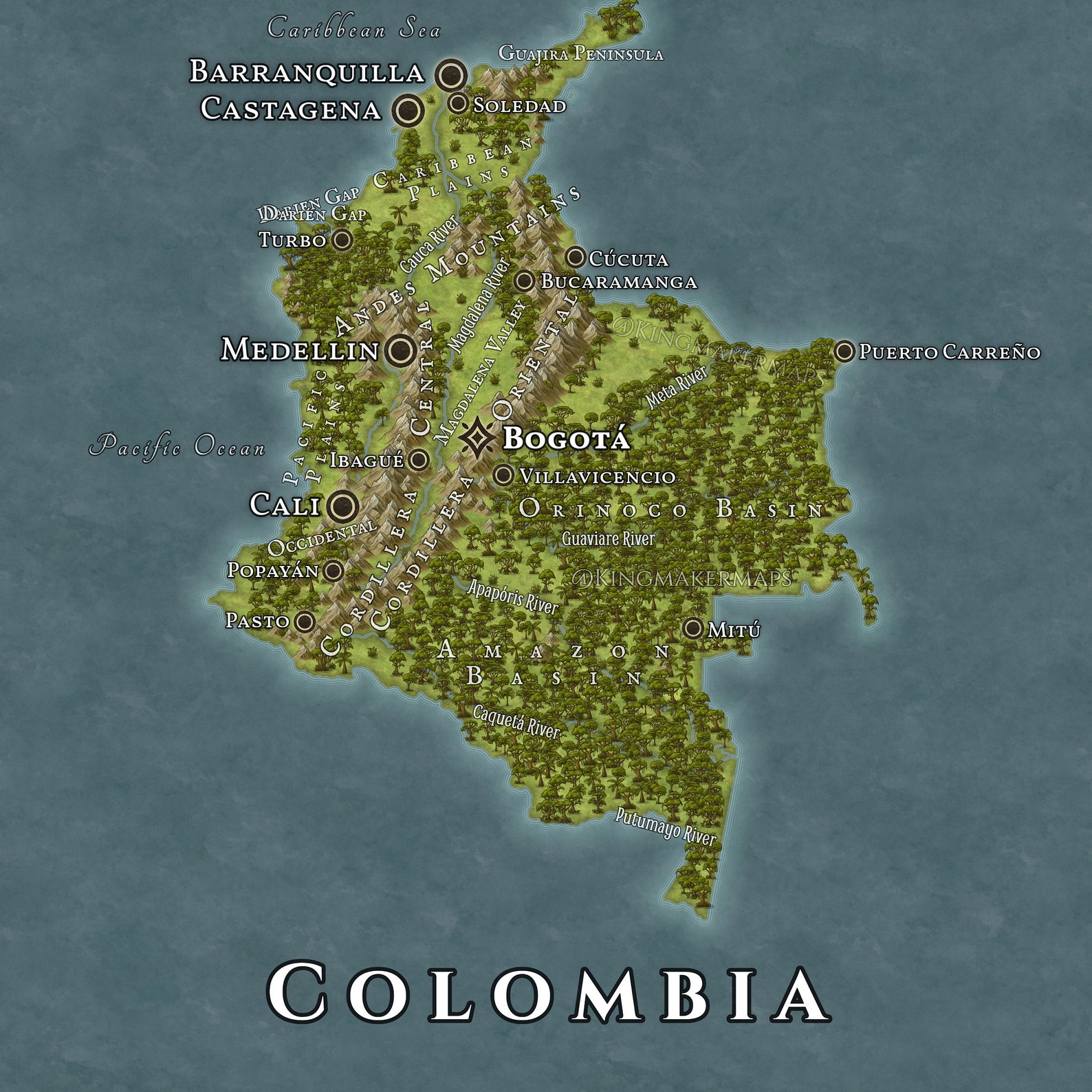 Custom Fantasy Map: Towns, Cities, Countries, Regions! A Personalized ...