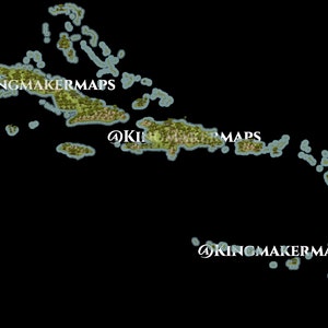Dnd Real Life Map - the Caribbean (cuba, Hispaniola, Puerto Rico) - Etsy