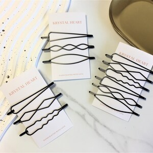 3pcs 6pcs Minimalist Bobby Pin Set, Gold Black Bobby Pin Set, Modern ...