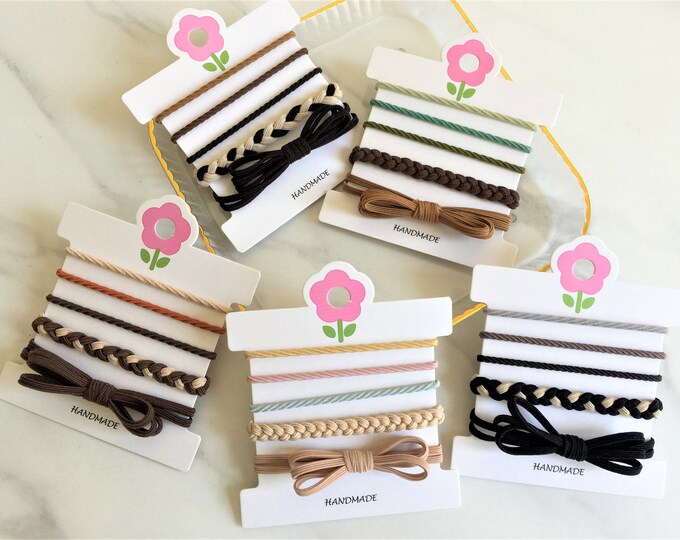 5-pack Assorted Hair Ties, A Pack of 5 Hair Ties Set, Hair Elastics ...