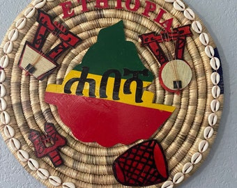 Mesob Poster Ethiopian Art Habesha Gift, Ethiopian Food Basket Poster ...