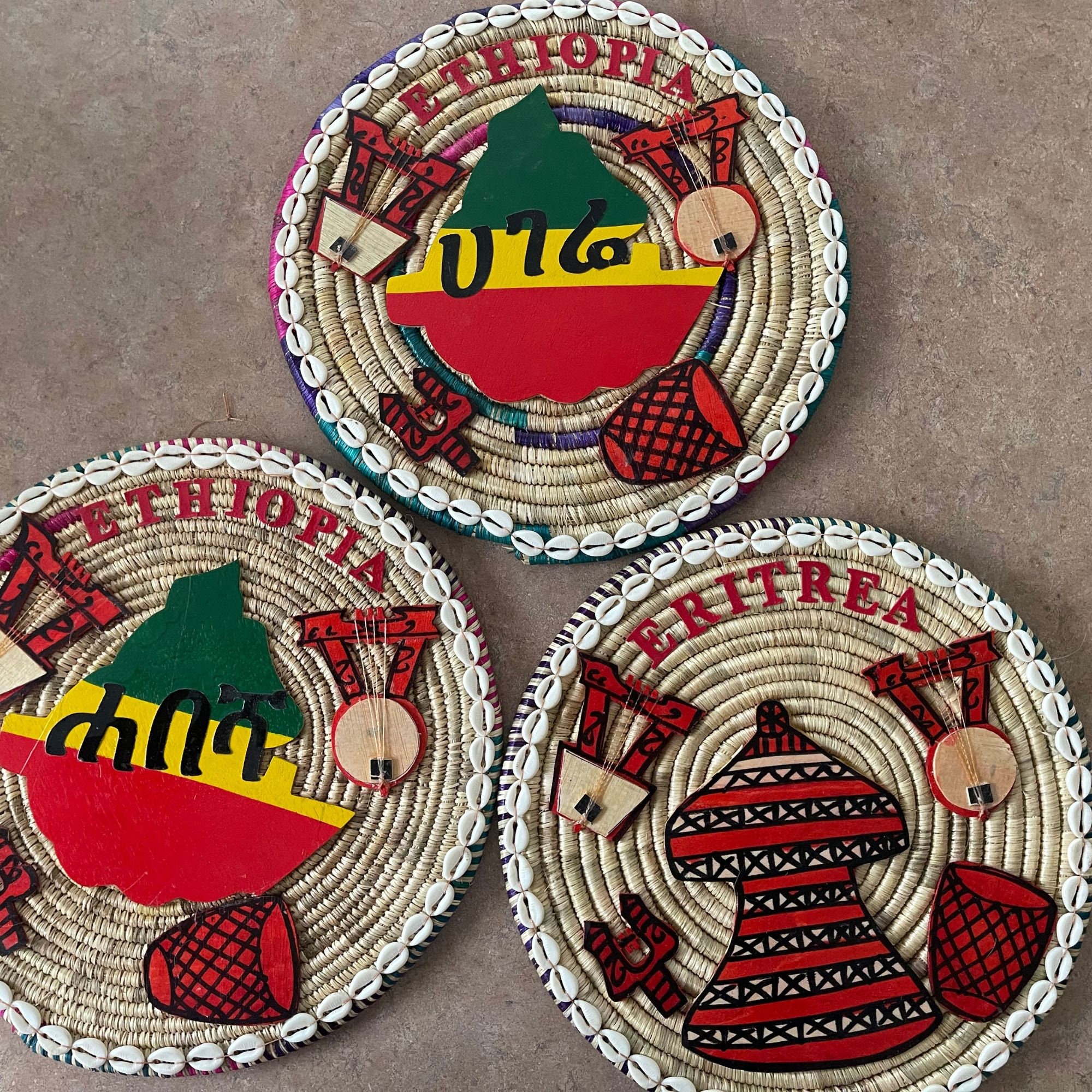 Ethiopian Traditional Handwoven Round Sefed Hanging Wall Decoration ...