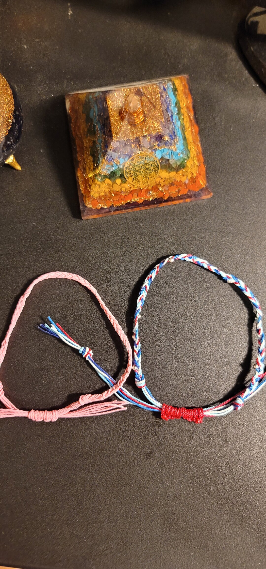 Pink and Blue Two Bracelet Braided Anklet Set - Etsy