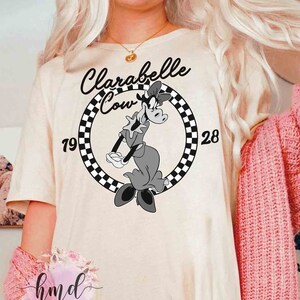 Funny Clarabelle Cow 1928 Checkerboard Vintage T-shirt, Disney Mickey ...