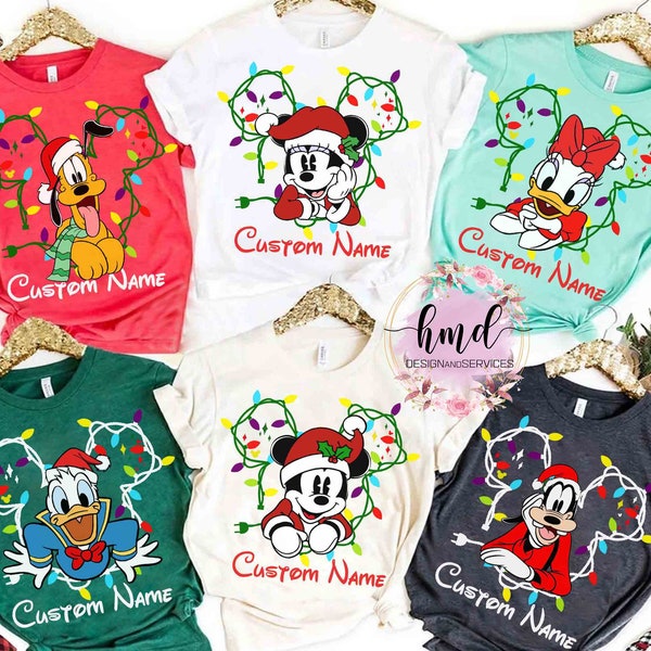 Christmas Mickey Shirt - Etsy