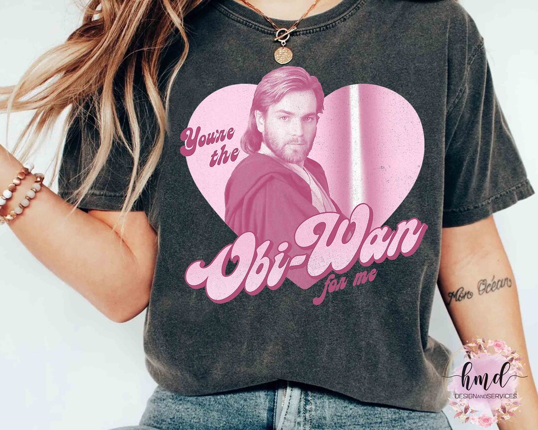 Funny Star Wars Obi-wan for Me Heart Portrait T-shirt, Disney Valentine ...