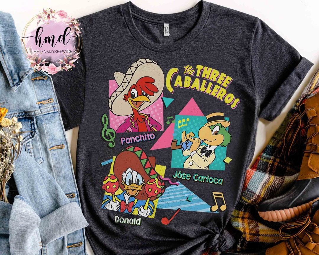 Retro 90s Disney Three Caballeros Classic Shirt, Donald Duck Jose ...