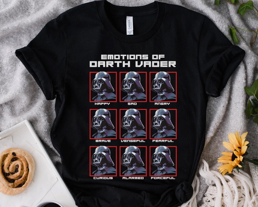 Funny Star Wars Emotions of Darth Vader Portrait Shirt, Galaxy's Edge ...