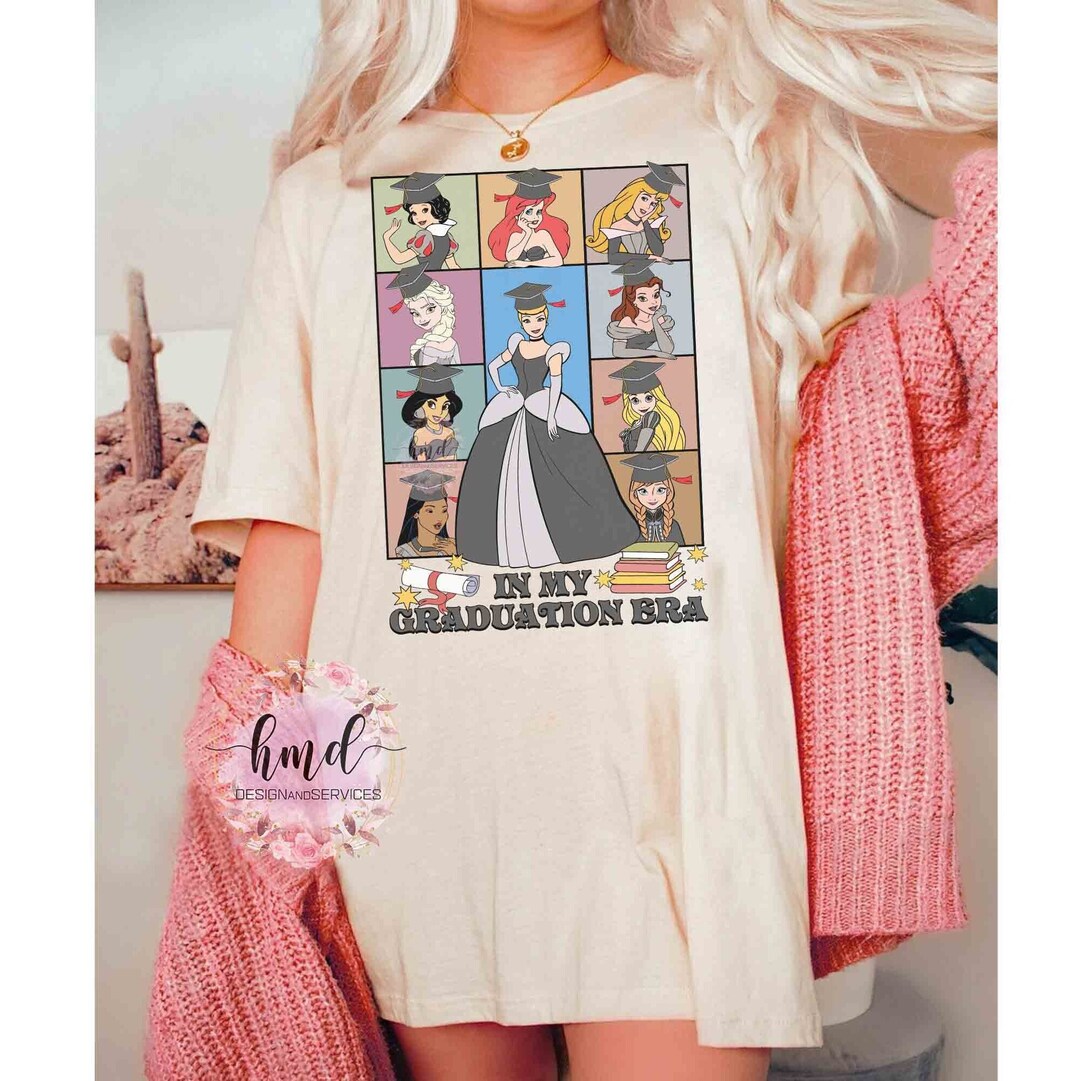 Vintage Disney Princess Characters in My Graduation Era T-shirt, Disney ...