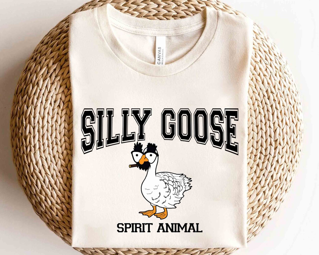 Funny Silly Goose Spirit Animal Portrait Shirt, Farmer Lover Tee, Cute ...