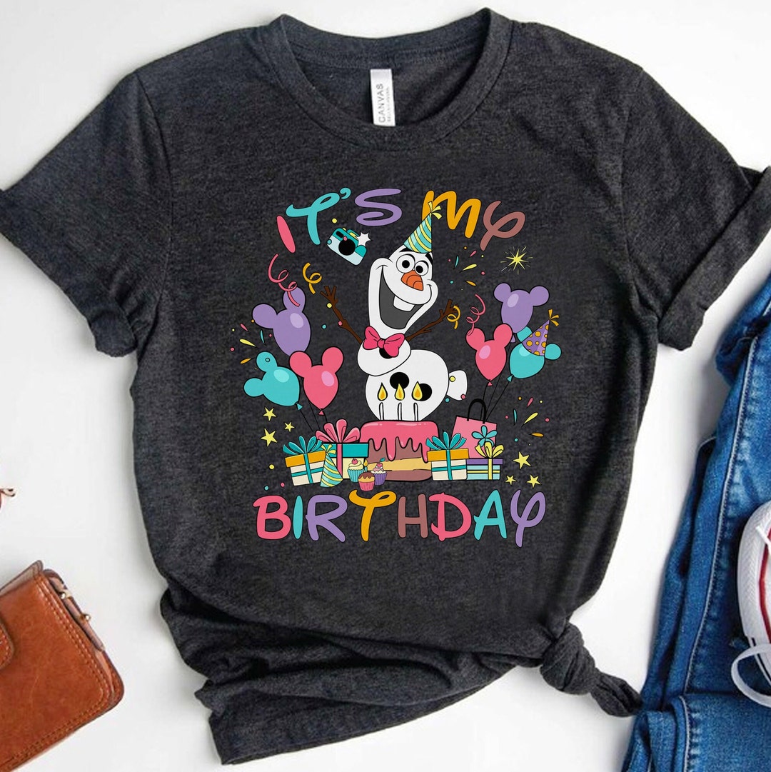 Disney Frozen Characters Olaf Custom Presents It's My Birthday Shirt ...