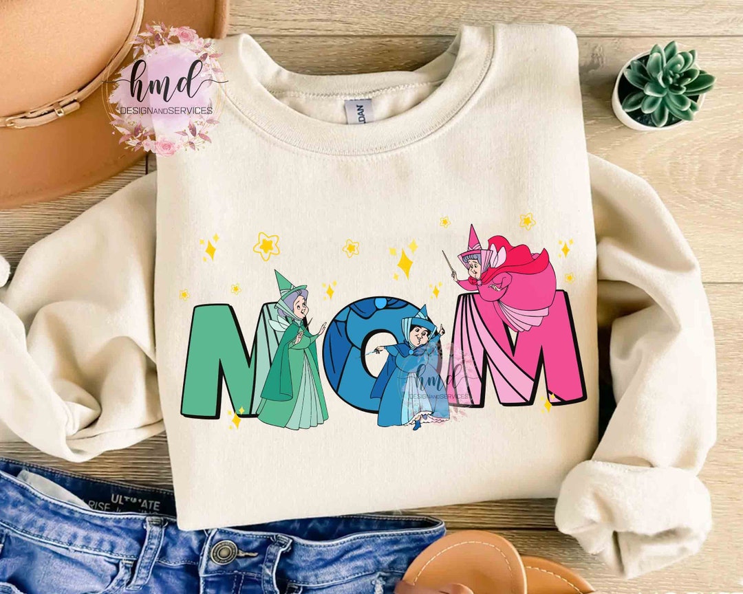 Good Fairies Flora Fauna Merryweather Mom T-shirt, Disney Sleeping ...