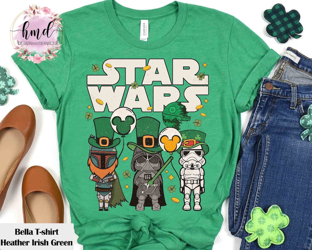 Funny Star Wars Darth Vader Stormtrooper Shamrock St Patrick's Day T ...