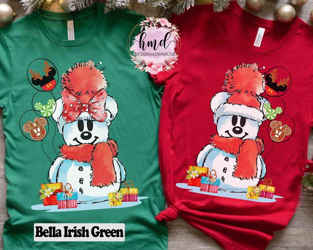 Disney Couple Mickey and Minnie Snow Man Christmas Balloons - Etsy