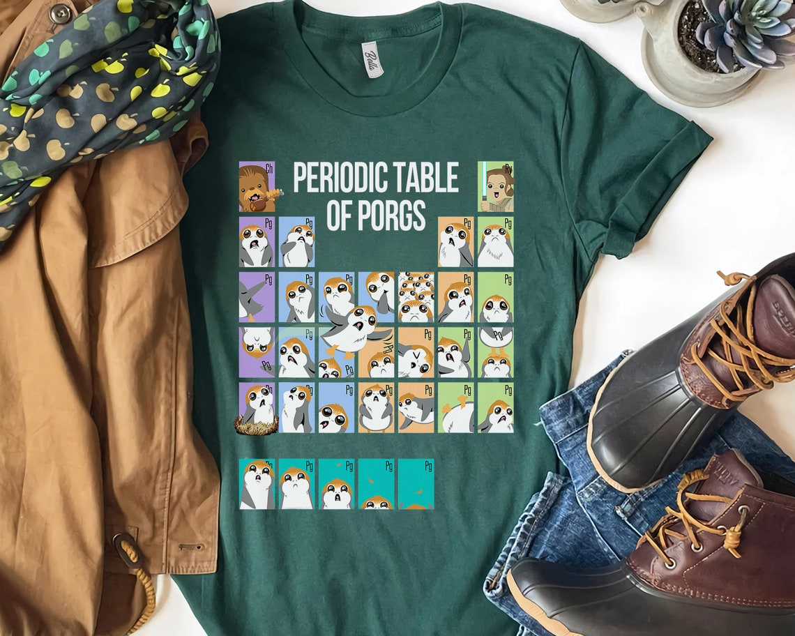 Cute Star Wars Periodic Table of Porgs Cute Group Shot Shirt - Etsy