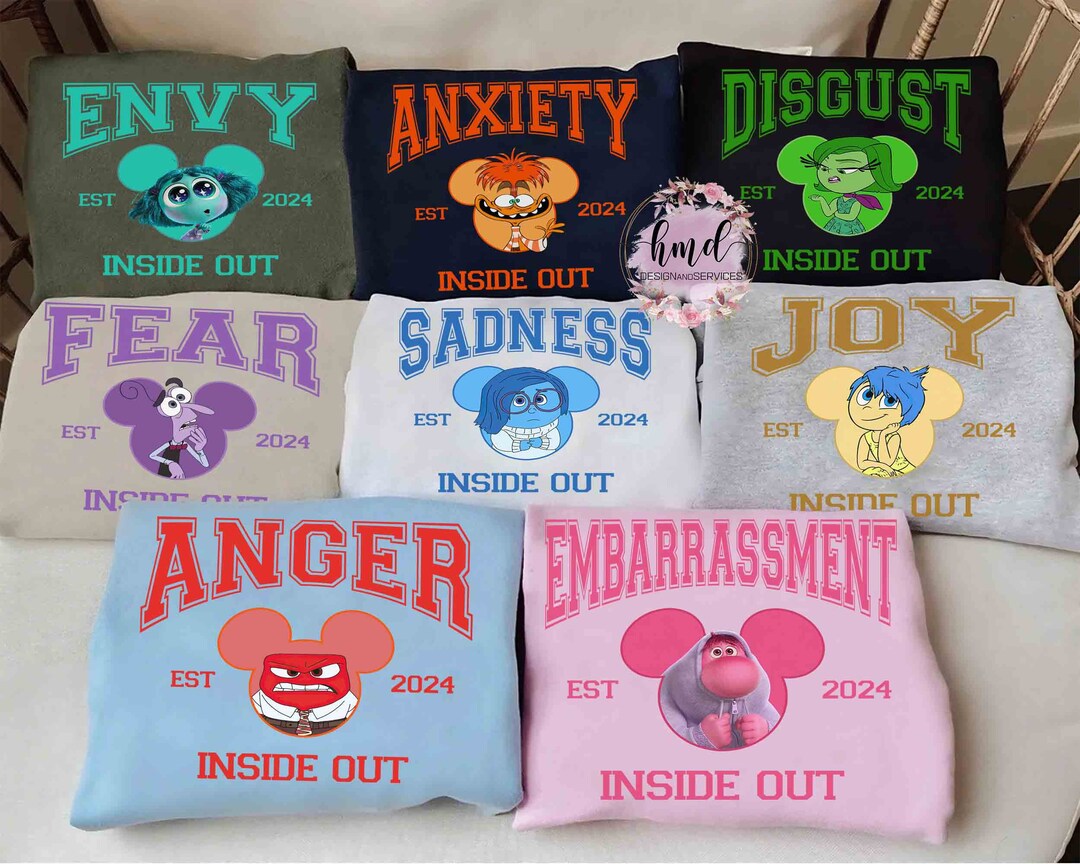 Pixar Inside Out Characters Group T-shirt, Today is A Core Memory Day ...
