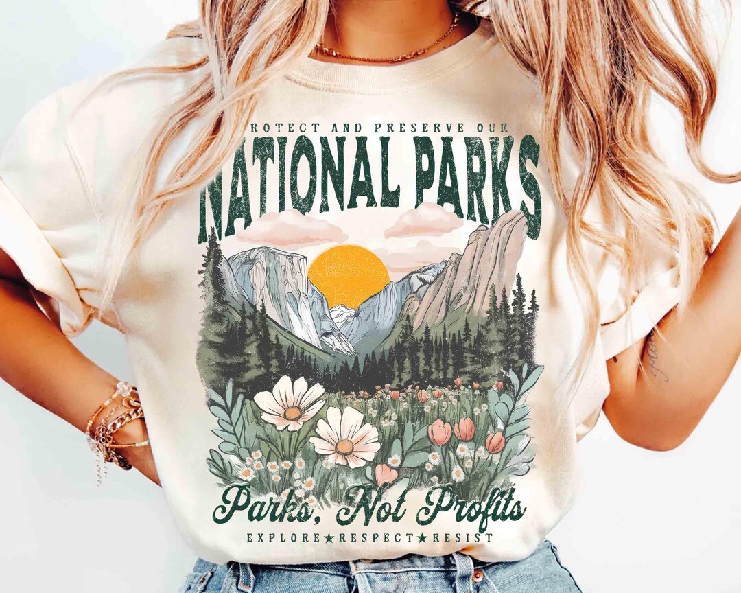 National Parks T-shirt, Vintage Nature Lover Shirt, Comfort Colors ...