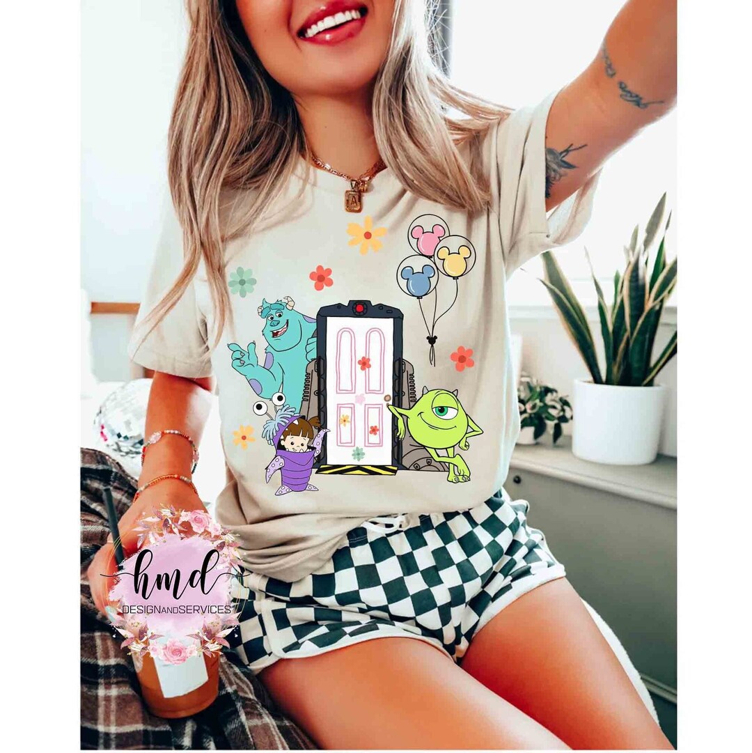 Disney and Pixars Monsters Inc Doors Characters T-shirt, Monsters ...