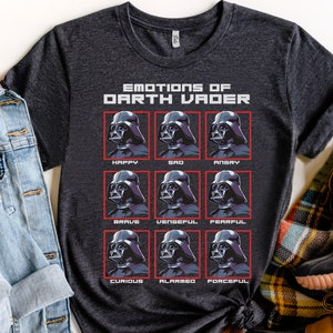 Funny Star Wars Emotions of Darth Vader Portrait Shirt, Galaxy's Edge ...