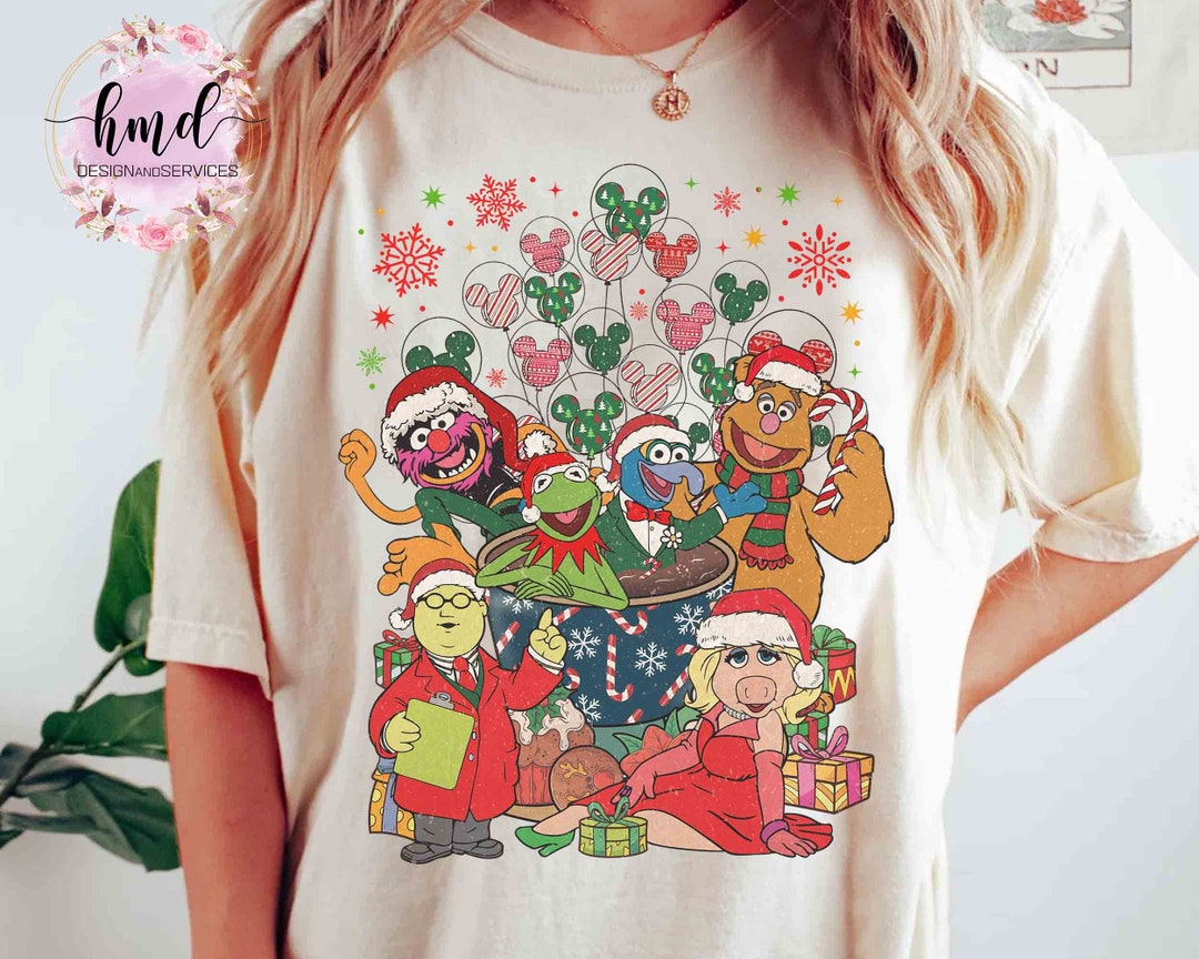 The Muppets Group Mickey Balloon Tea Cup Christmas Costume T-shirt ...