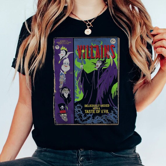 Retro Disney Villains Deliciously Wicked Comic Shirt - Etsy