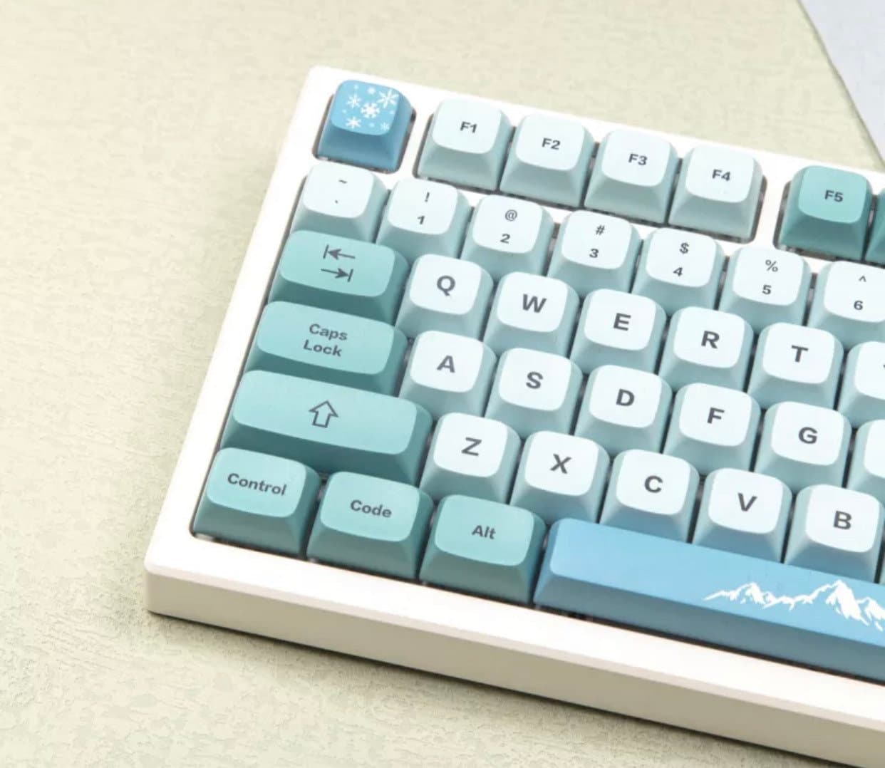 Thocky Iceberg XDA Profile PBT Dye Sub Keycaps 123 Keys For, 57% OFF