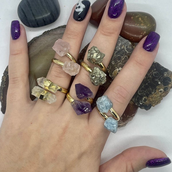 Crystal Point Ring - Etsy