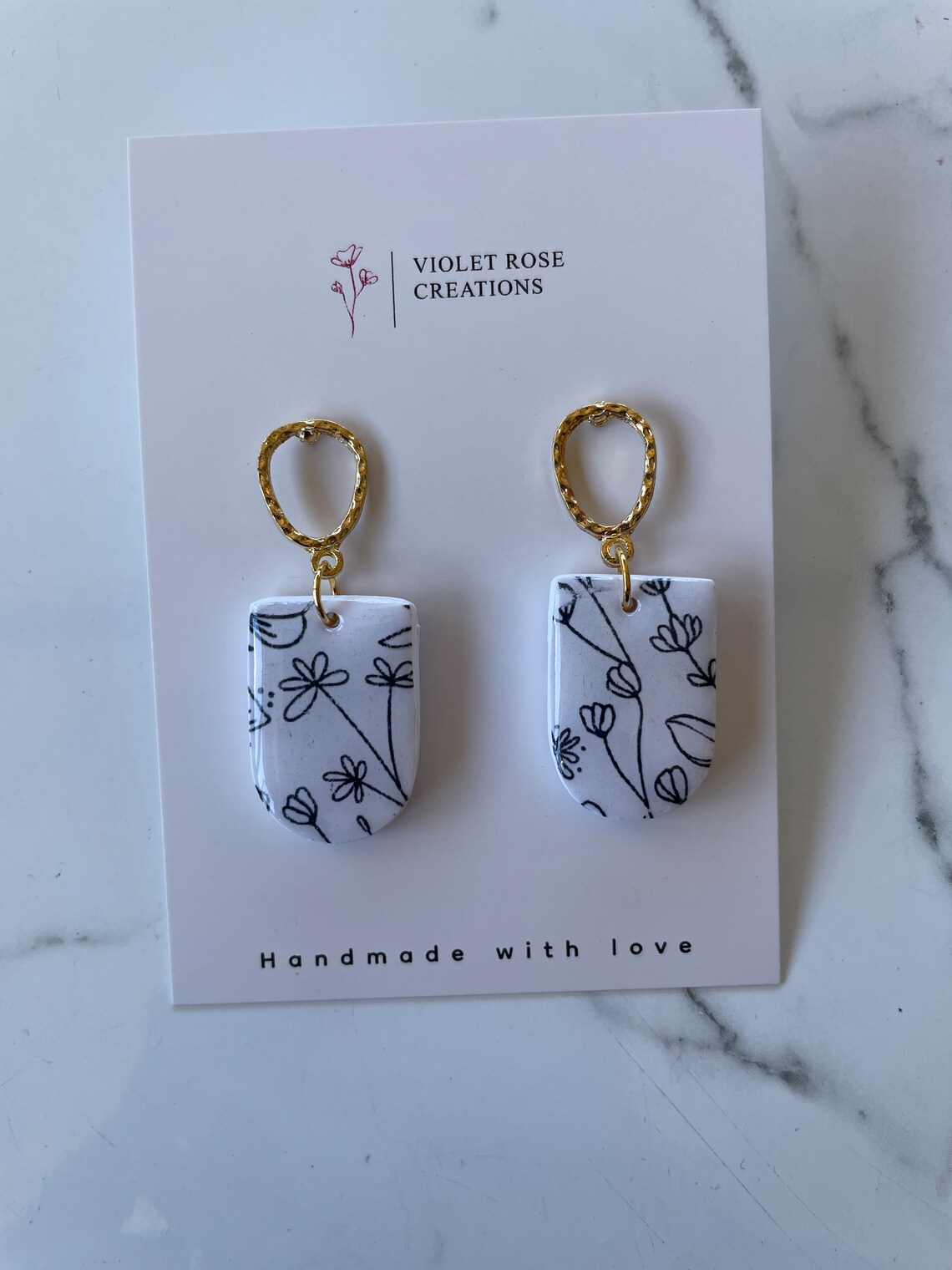 Jersey Collection - Black & White Earrings | POLYMER CLAY EARRING ...