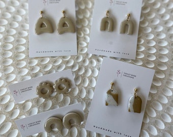 Jaz Collection Part 1 POLYMER CLAY EARRING Handmade Statement Dangle ...