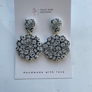 Black & White Earring Collection | POLYMER CLAY EARRING | Handmade ...